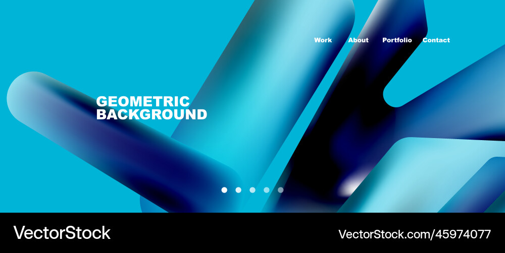 Colorful geometric background landing page Vector Image