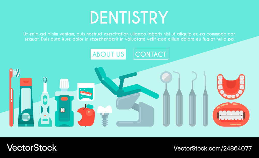 Dental clinic banner Royalty Free Vector Image