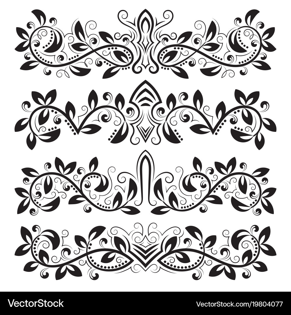 Design ornamental elements and vintage headline Vector Image