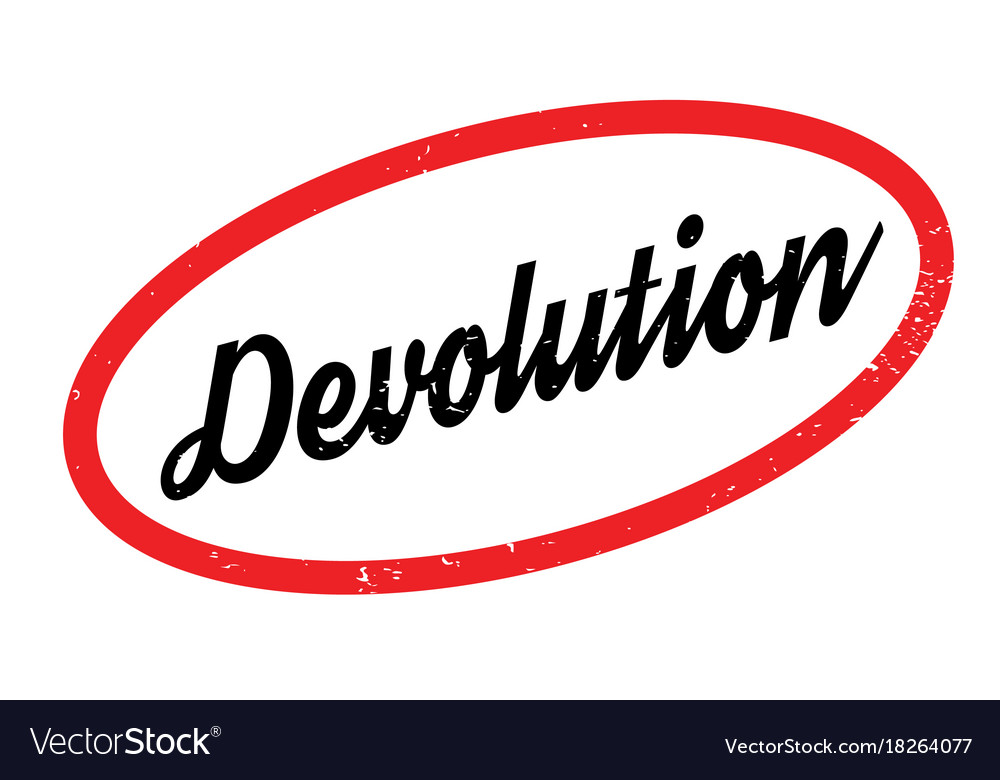 Devolution rubber stamp Royalty Free Vector Image