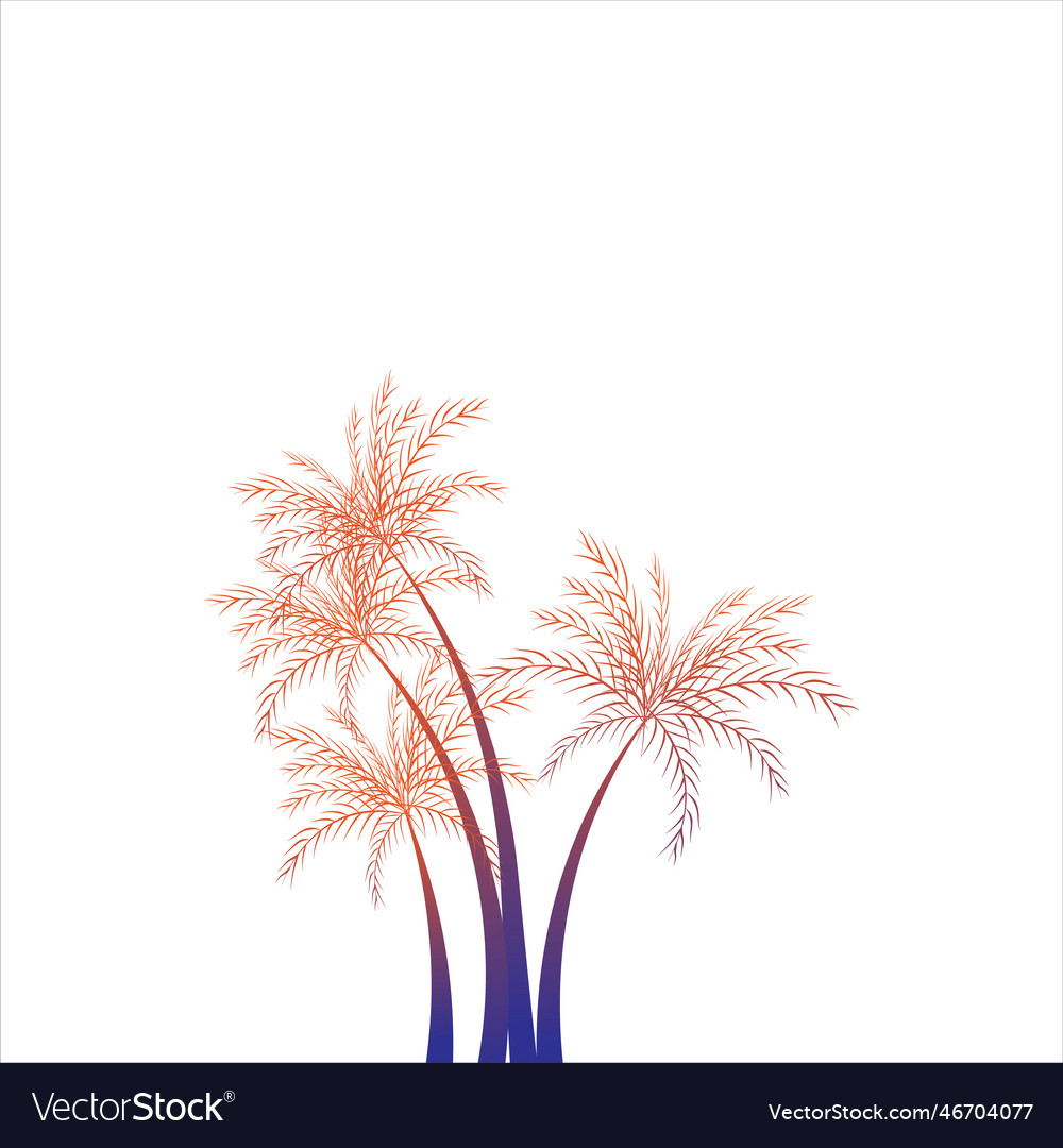 Gradient palm tree Royalty Free Vector Image - VectorStock