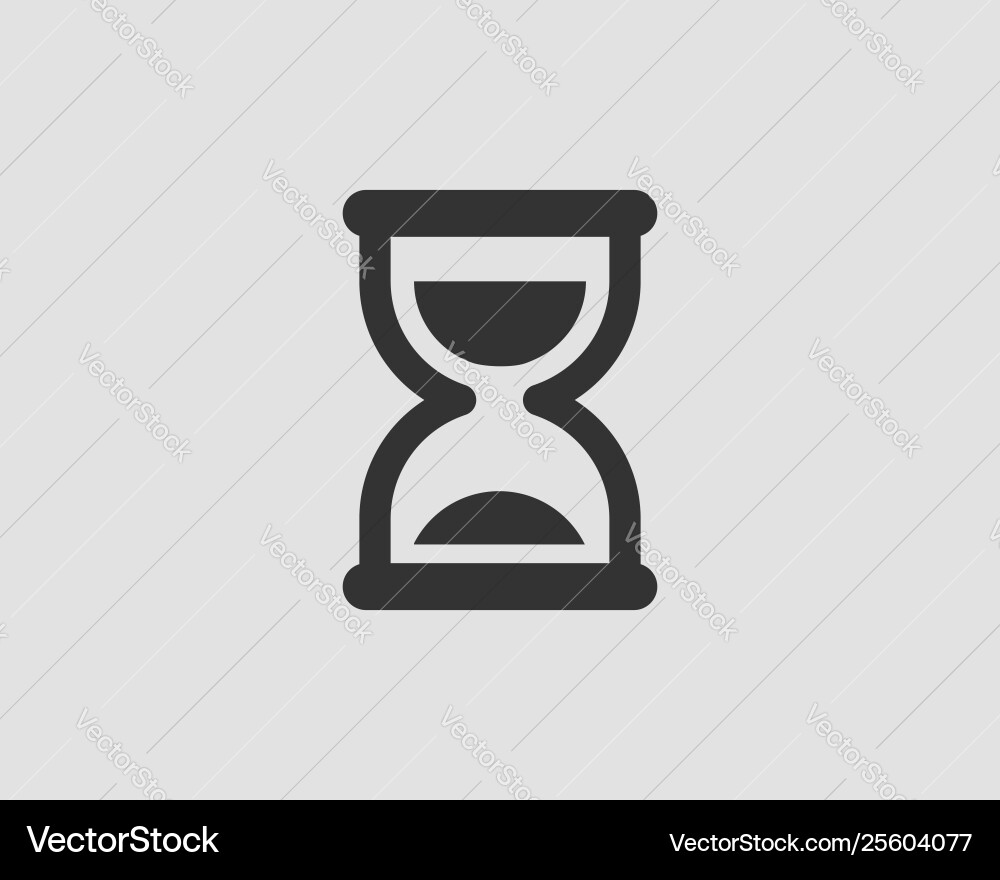 Hourglass icon flat design sand glass time Vector Image