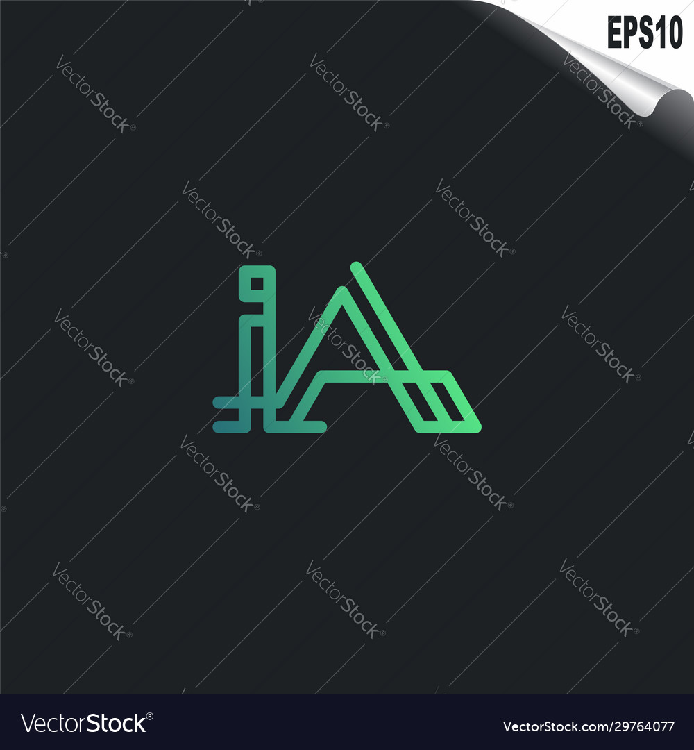 Initial ia logo monogram design template simple Vector Image