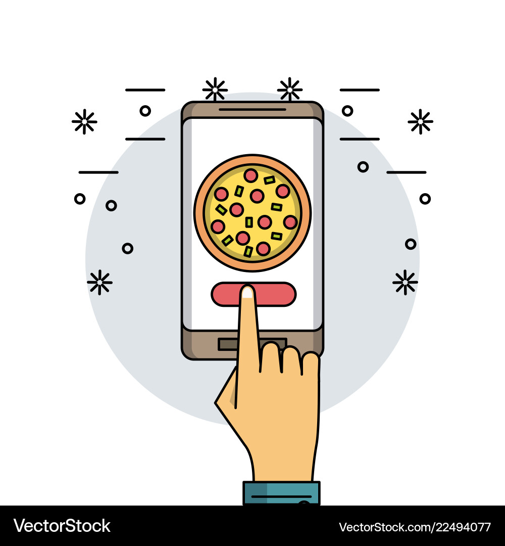 Online food order Royalty Free Vector Image - VectorStock