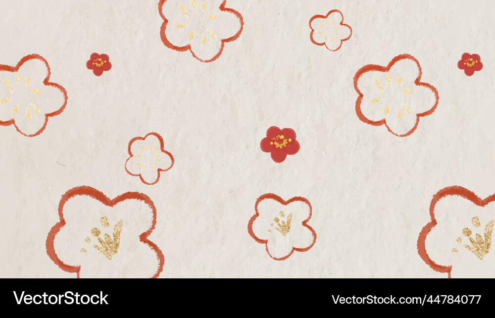 Plum blossom pattern for chinese national day Vector Image