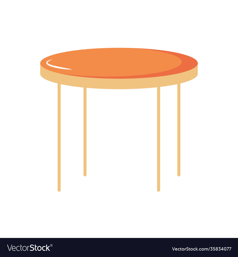 Round table icon flat style Royalty Free Vector Image