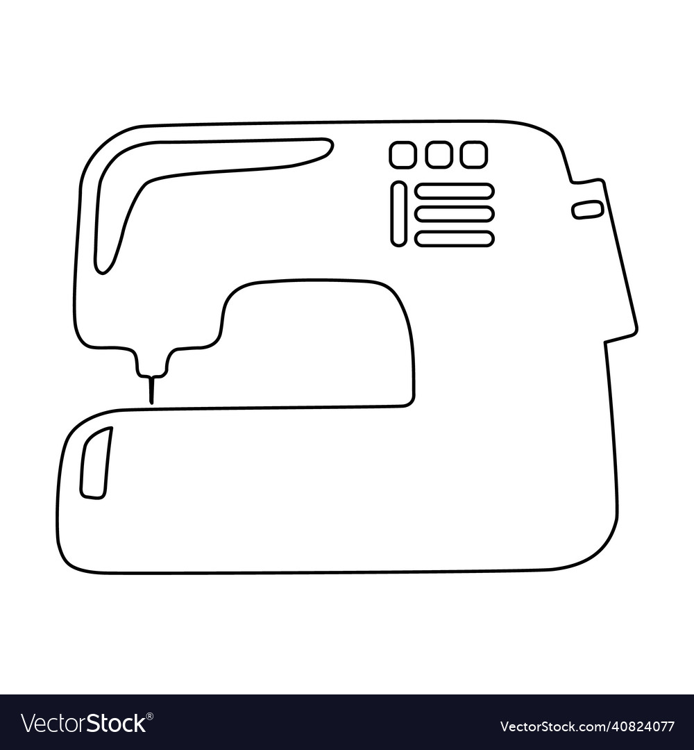 Sewing Machine Outline Logo Royalty Free Vector Image