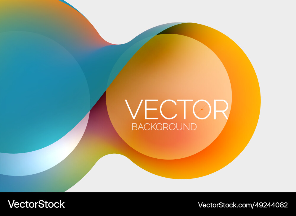 Beautiful flowing round shapes and circles Vector Image