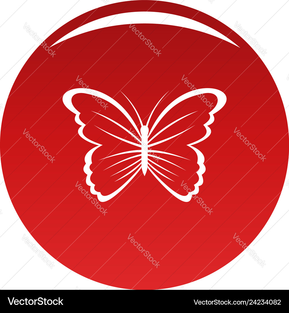 Butterfly in nature icon red Royalty Free Vector Image