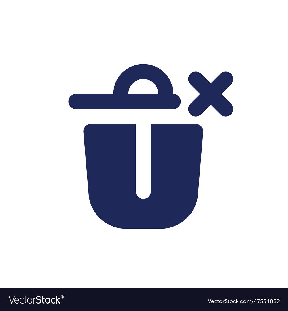 Canceled removal black pixel perfect solid ui icon