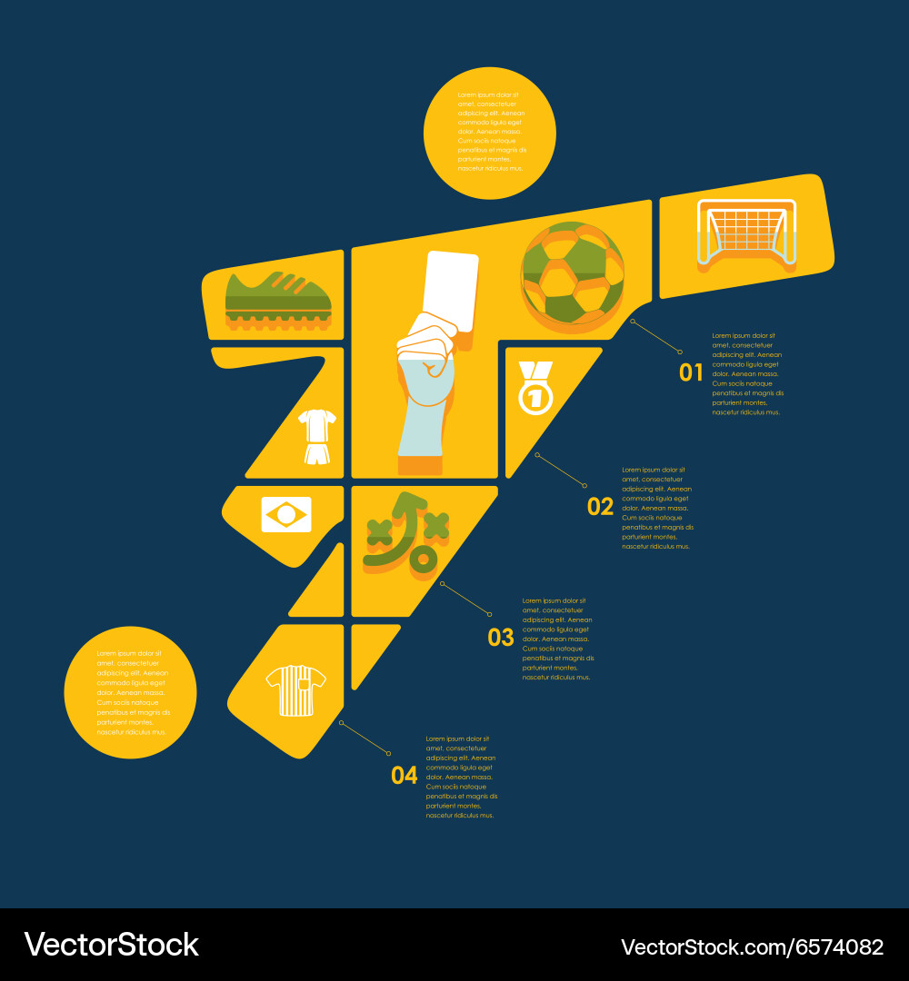 Football soccer infographic Royalty Free Vector Image