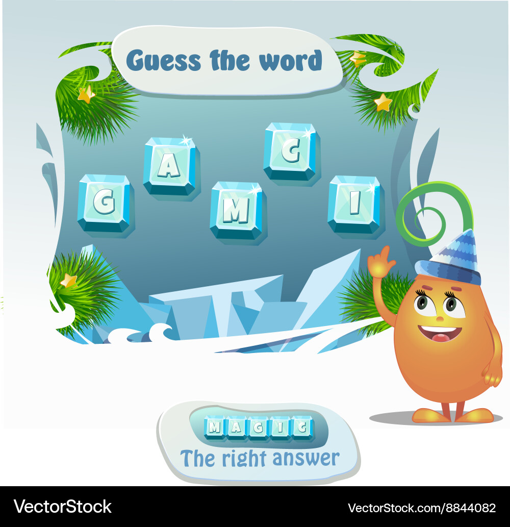 Guess the word Royalty Free Vector Image - VectorStock