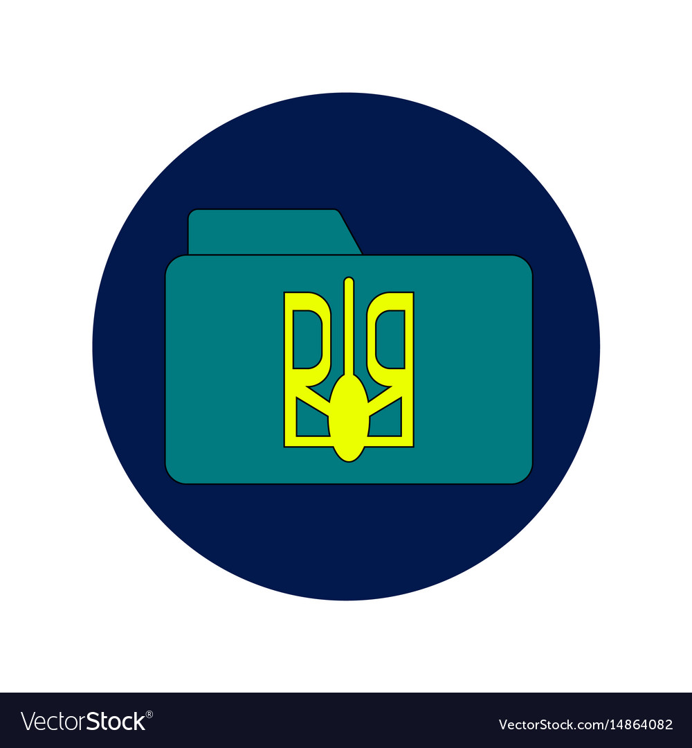 In flat design folder Royalty Free Vector Image