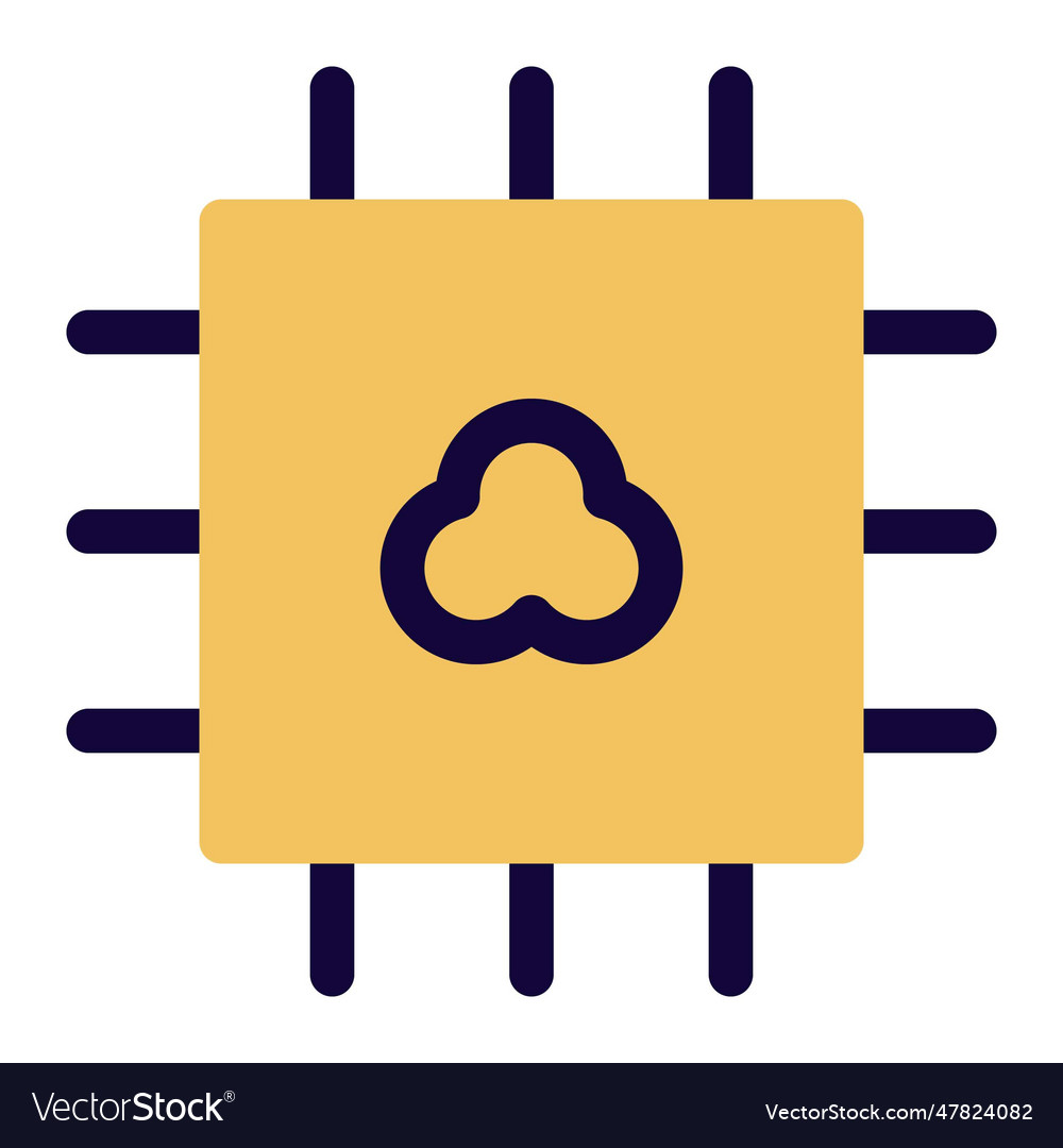 Microchip control unit for electronic devices Vector Image