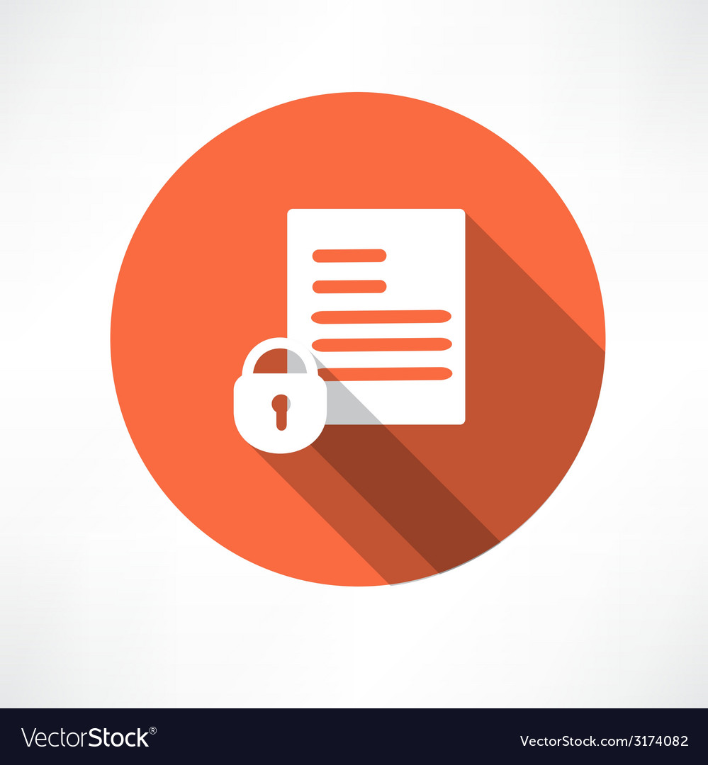 Protected document icon Royalty Free Vector Image