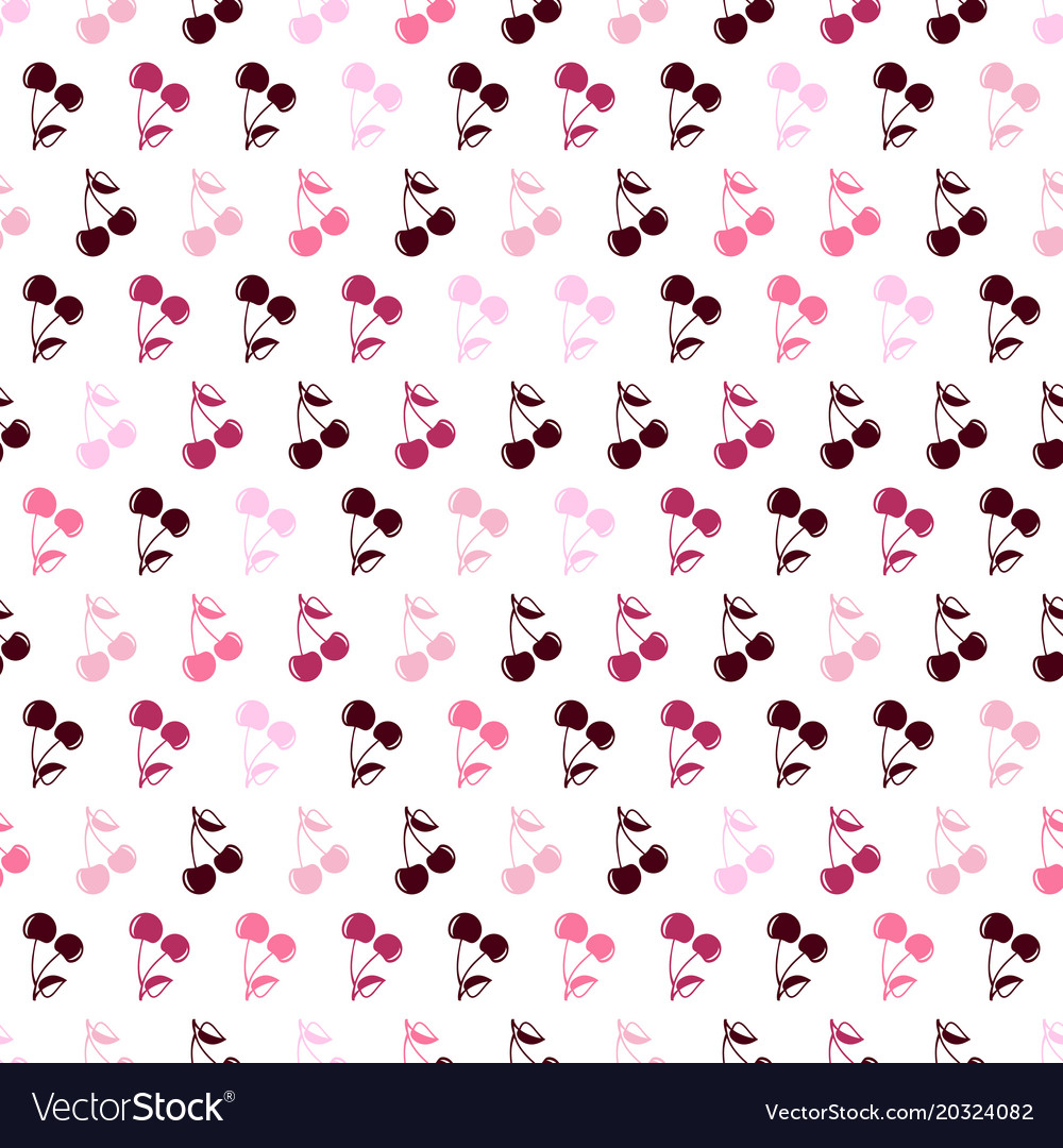 Seamless pattern with cherry Royalty Free Vector Image