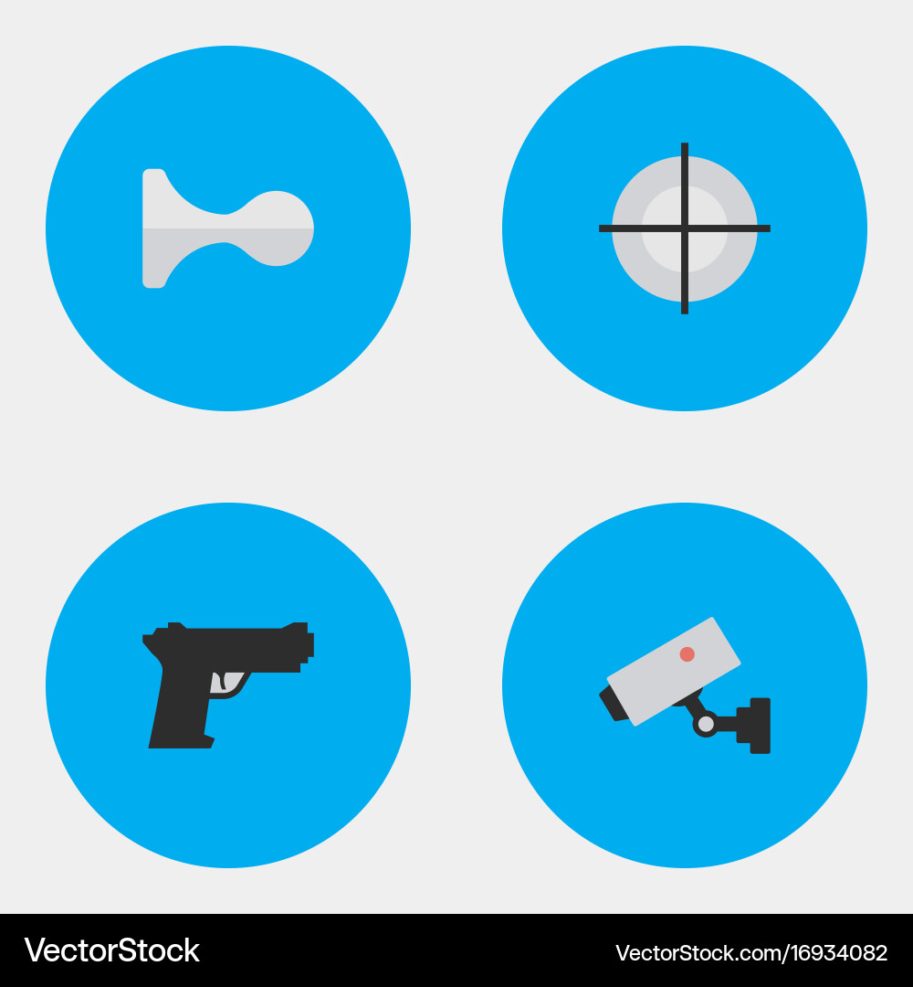 Set of simple offense icons Royalty Free Vector Image