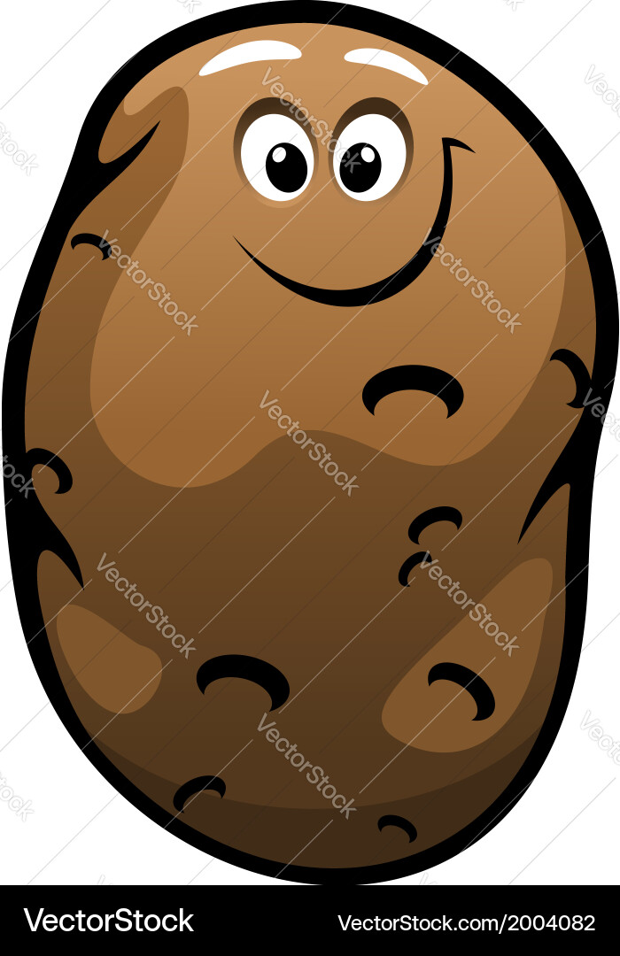 Smiling cartoon farm potato vegetable Royalty Free Vector