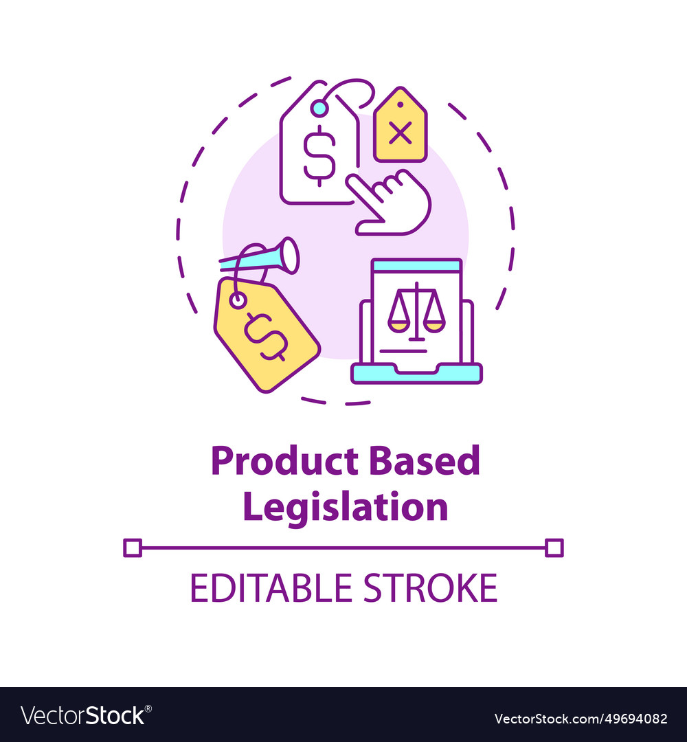 Thin Line Simple Colorful Icon Concept Royalty Free Vector
