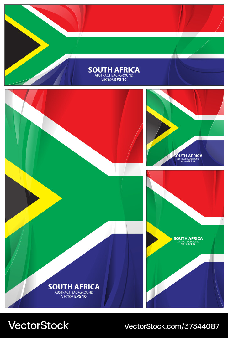 Abstract south africa flag background Royalty Free Vector