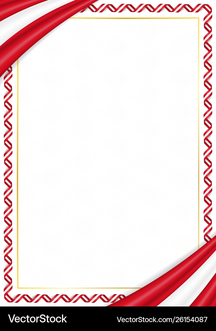 Border made with peru national colors Royalty Free Vector
