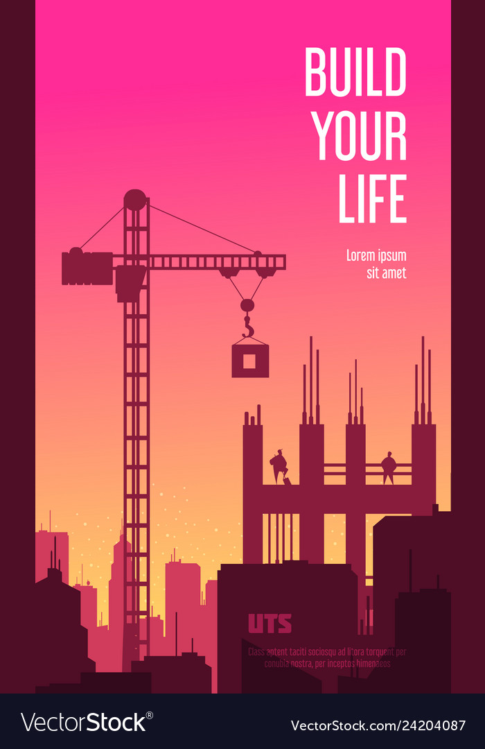 Construction vertical Royalty Free Vector Image