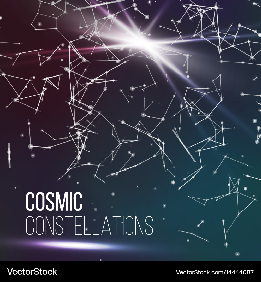 Cosmic constellations modern background Royalty Free Vector