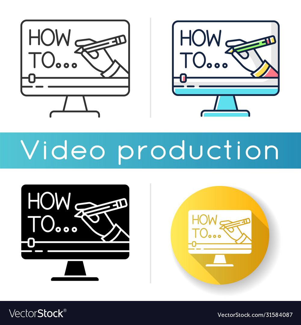 Explainer video icon Royalty Free Vector Image
