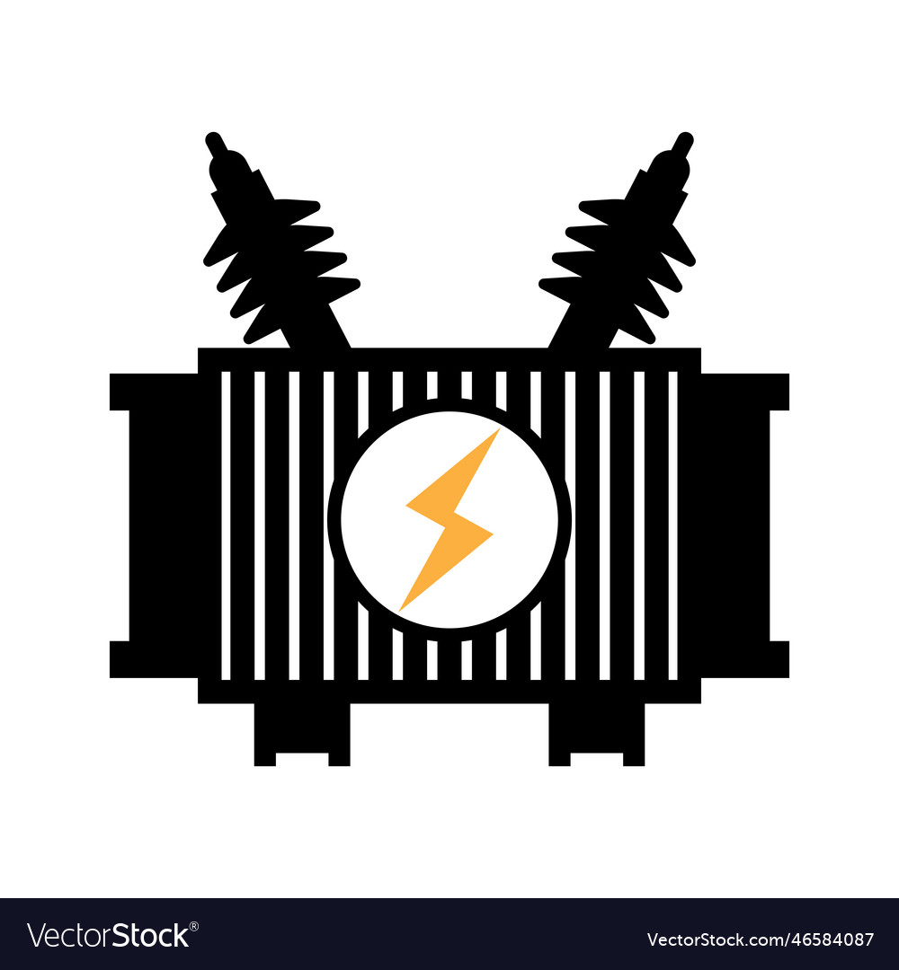 High voltage electrical transformer icon Vector Image High voltage electrical transformer icon Vector Image