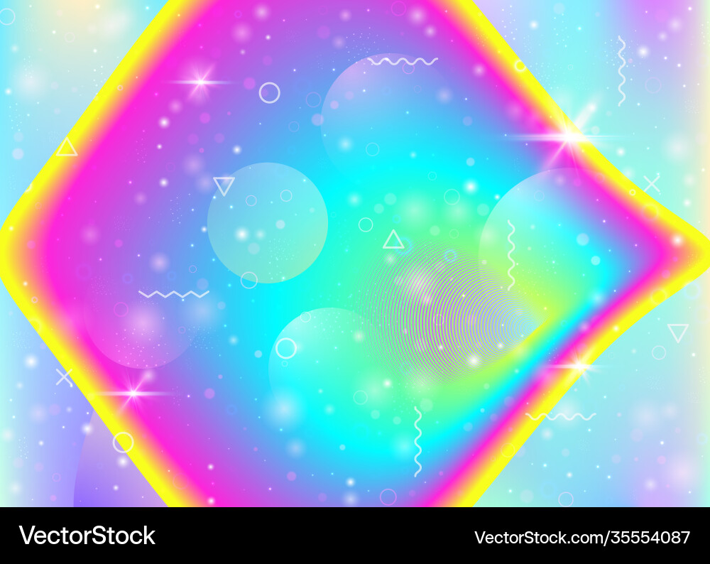 Hologram background with vibrant rainbow gradients