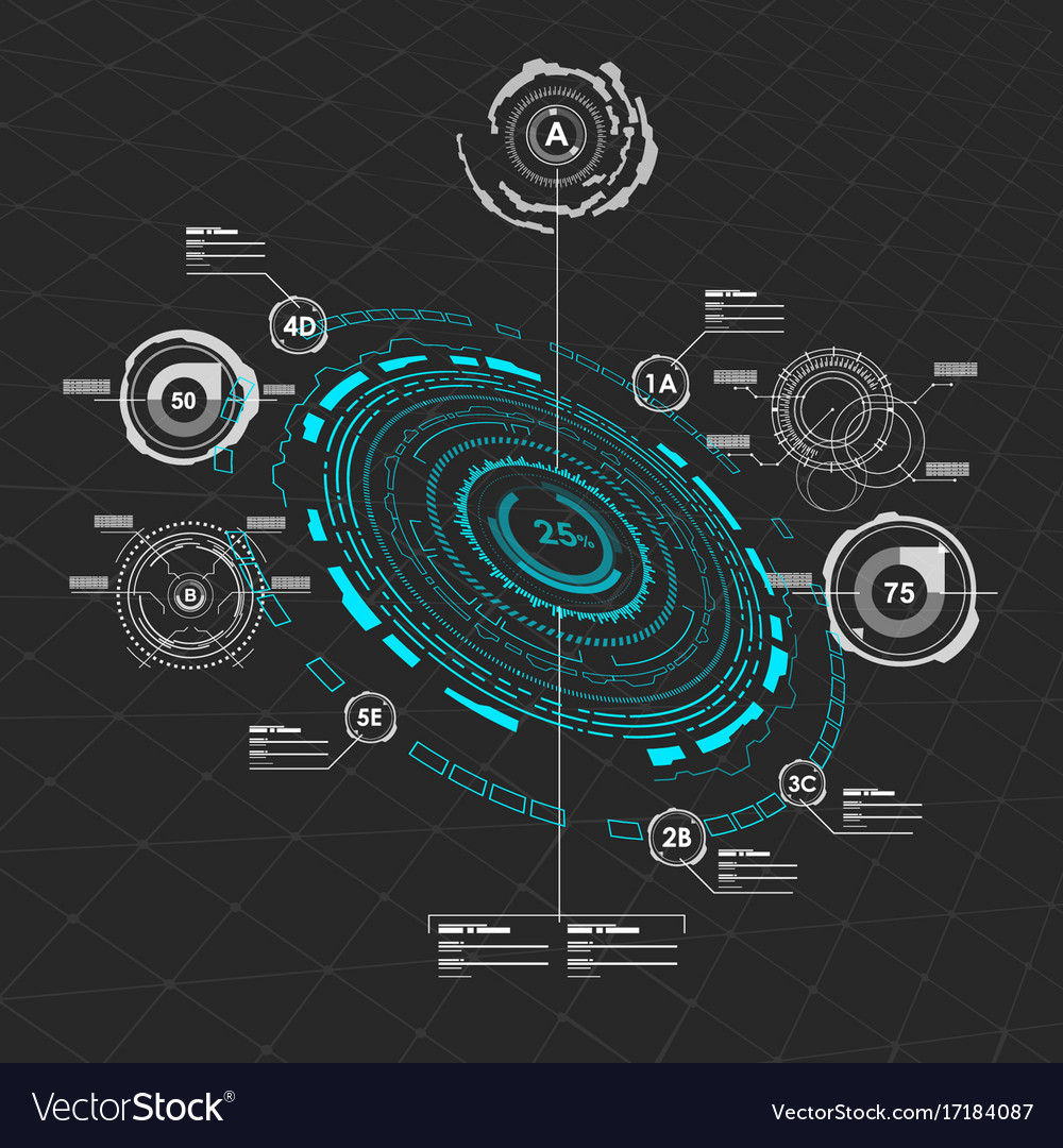 Infographic elements head-up display elements Vector Image