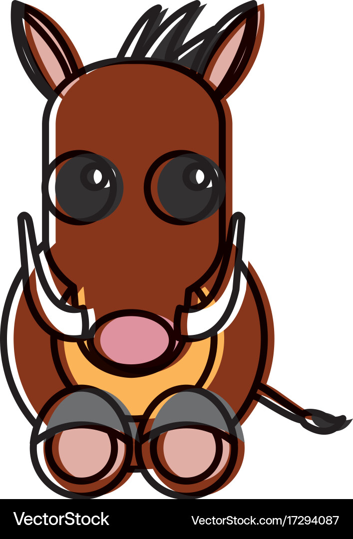 Jabali animal cartoon Royalty Free Vector Image