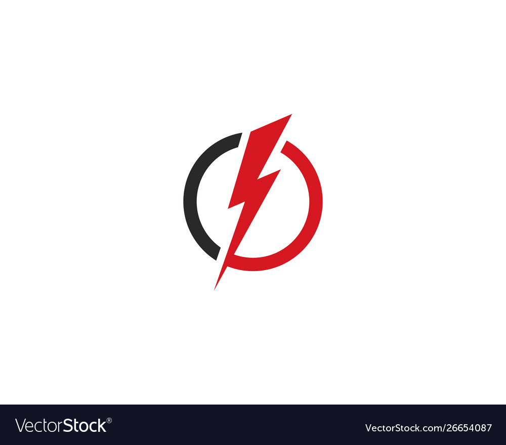 Lightning logo template Royalty Free Vector Image