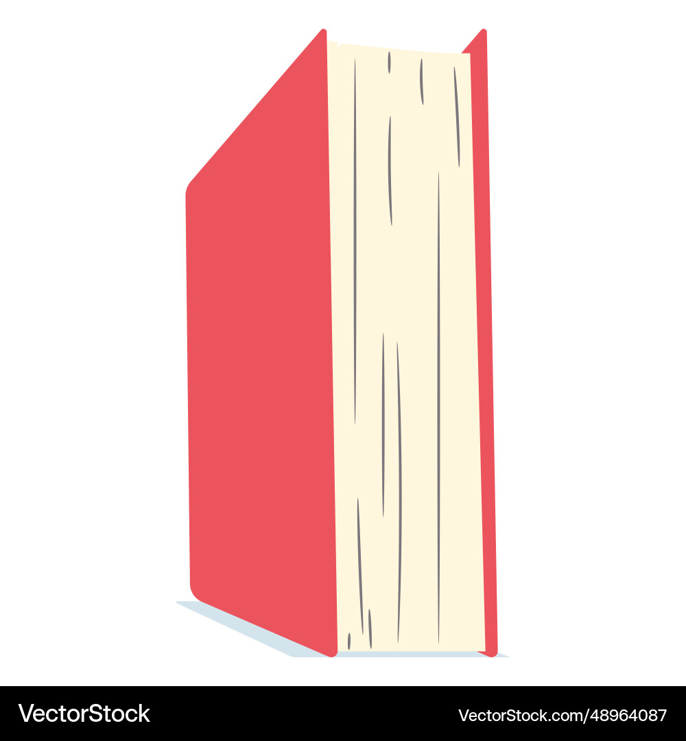 Red school book flat Royalty Free Vector Image