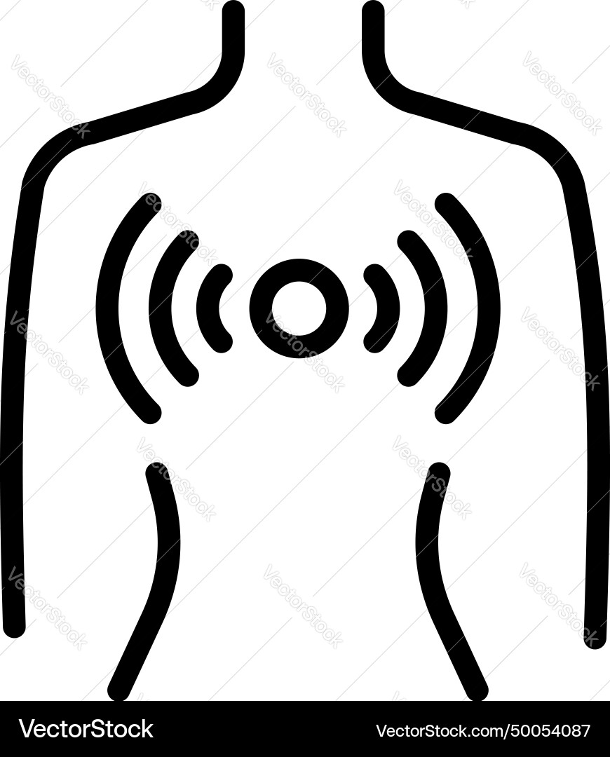 Respiratory system symbol human body with lungs Vector Image