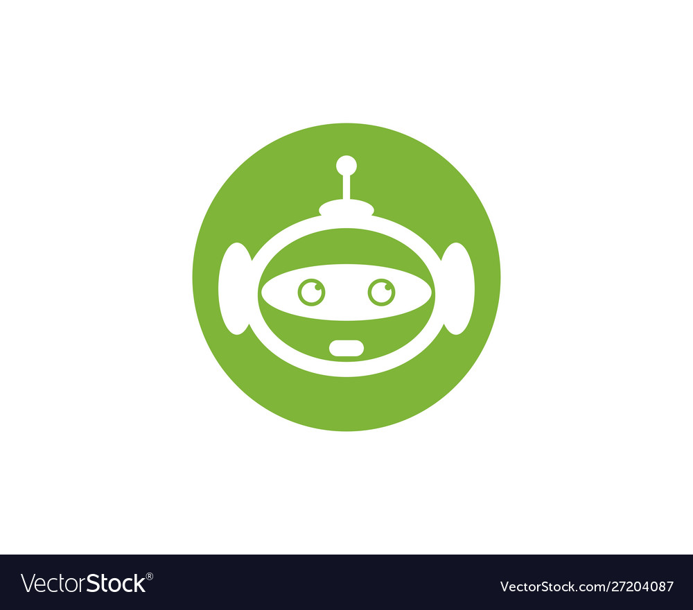 Robot Logo Template Icon Royalty Free Vector Image