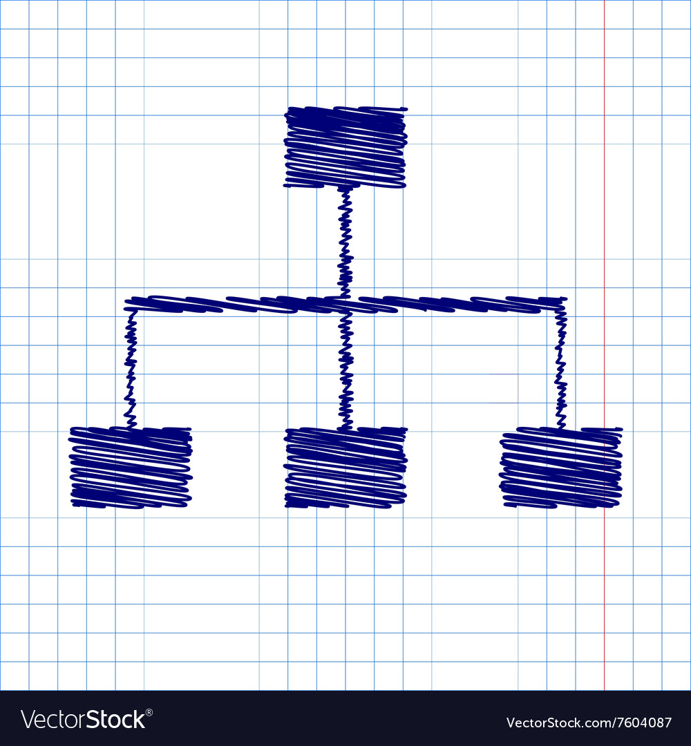 Scribble icon with pen effect Royalty Free Vector Image