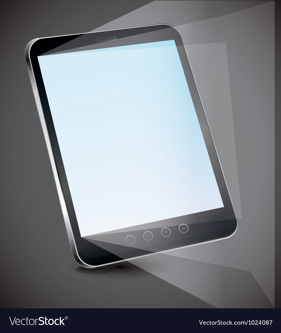 Tablet pc with empty screen Royalty Free Vector Image