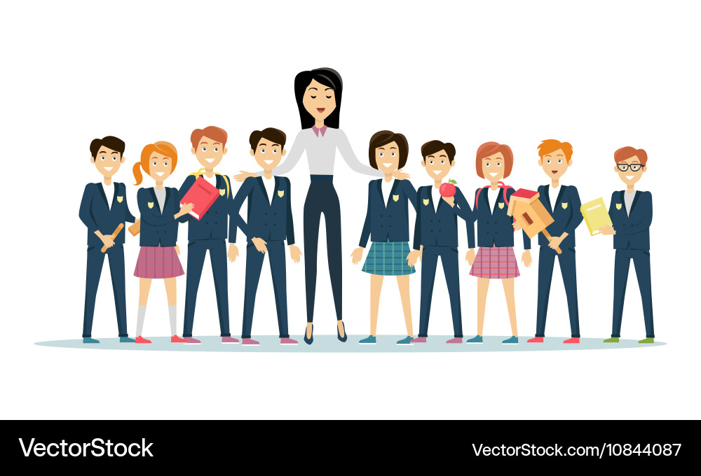 Teachers Day Celebration Young Teacher with Vector Image