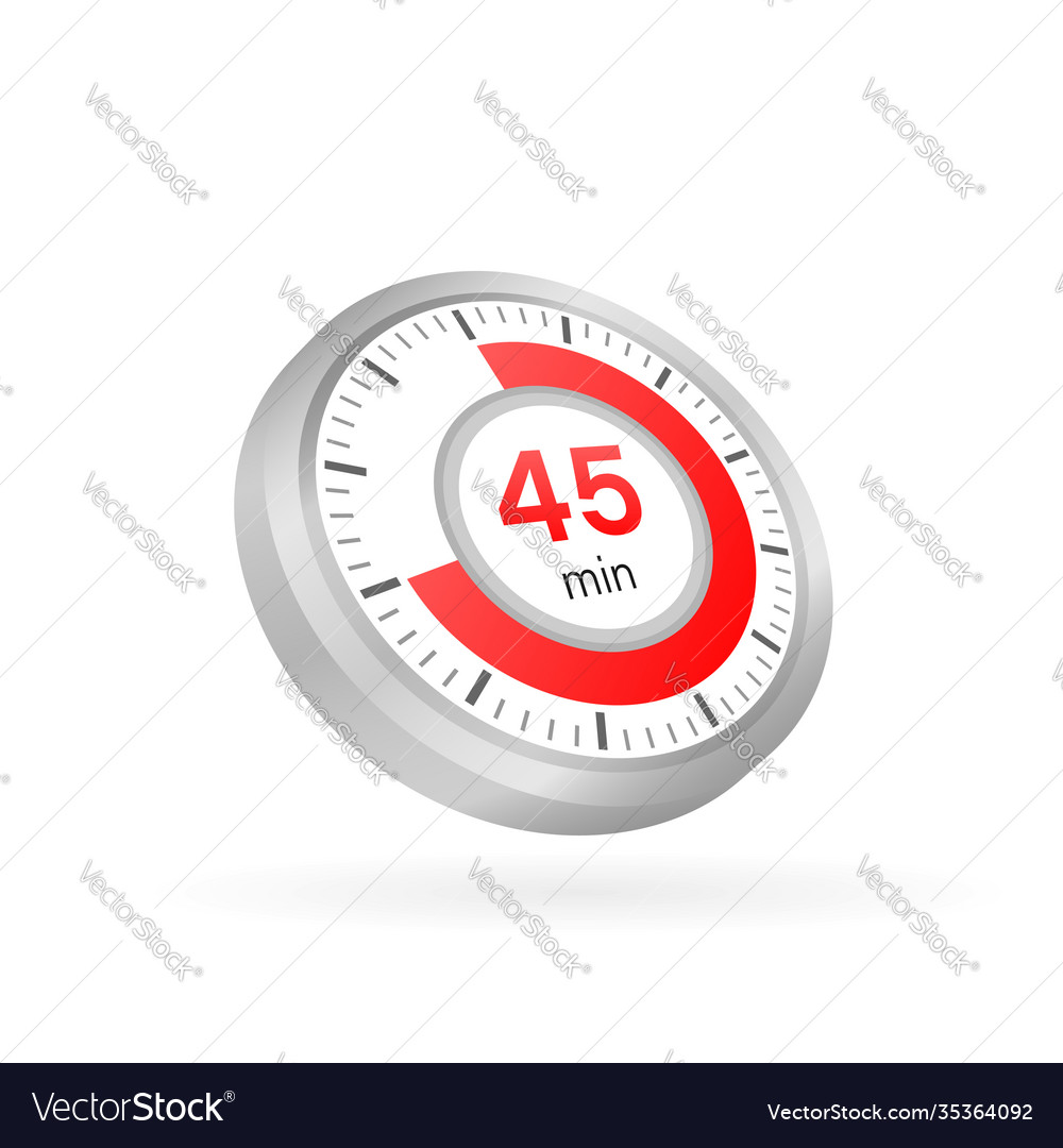 45 minutes stopwatch icon stopwatch Royalty Free Vector 45 minutes stopwatch icon stopwatch Royalty Free Vector
