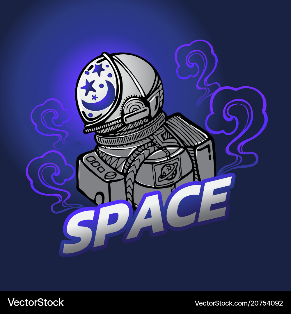 Astronaut in space Royalty Free Vector Image - VectorStock