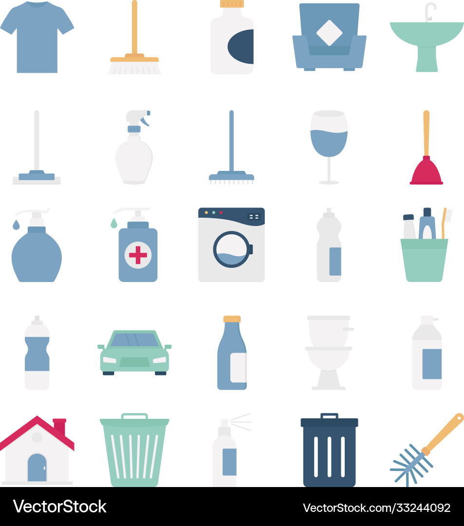 Cleaning icons set every single icon can be easil Vector Image