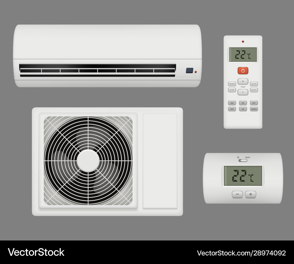 Conditioner realistic air ventilation purifier Vector Image
