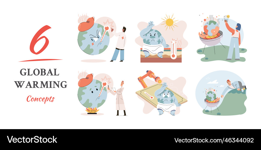 Global warming high temperature and hot weather Vector Image