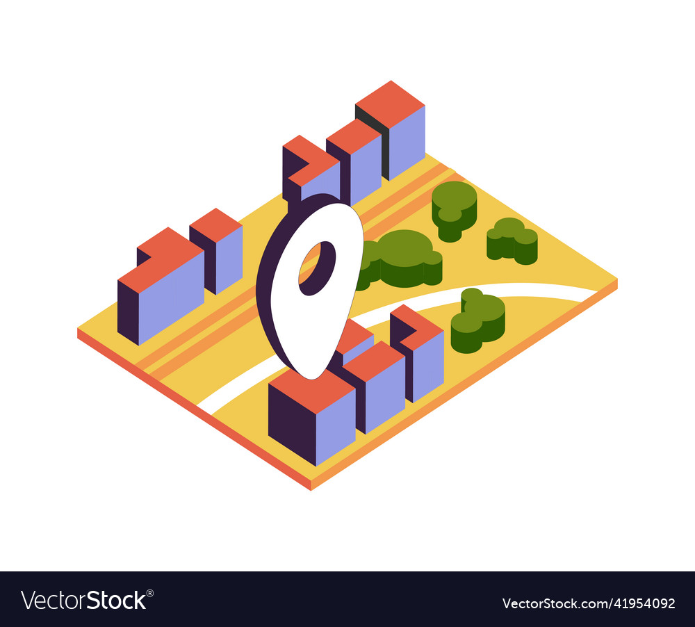 Hostel location map composition Royalty Free Vector Image