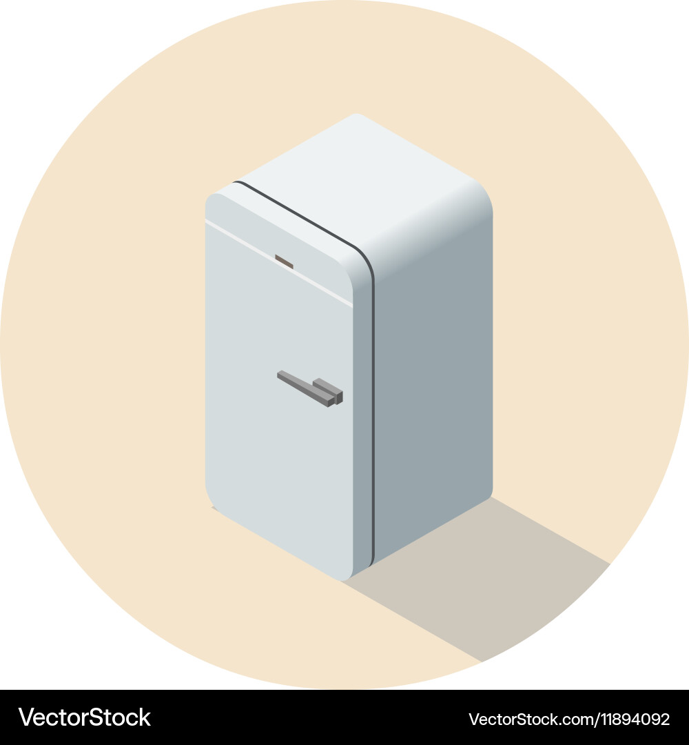 Isometric of fridge 3d flat refrigerator Vector Image