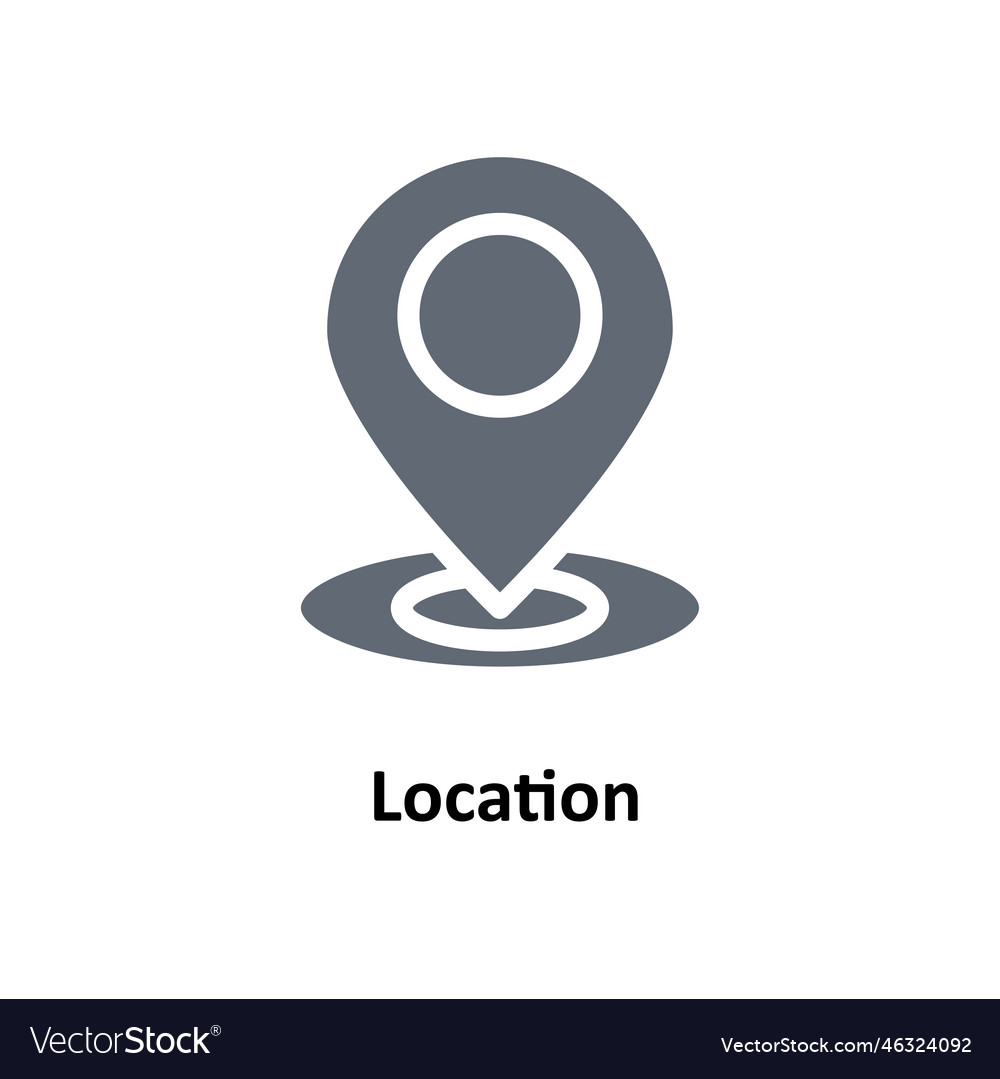 Location solid icons simple stock Royalty Free Vector Image