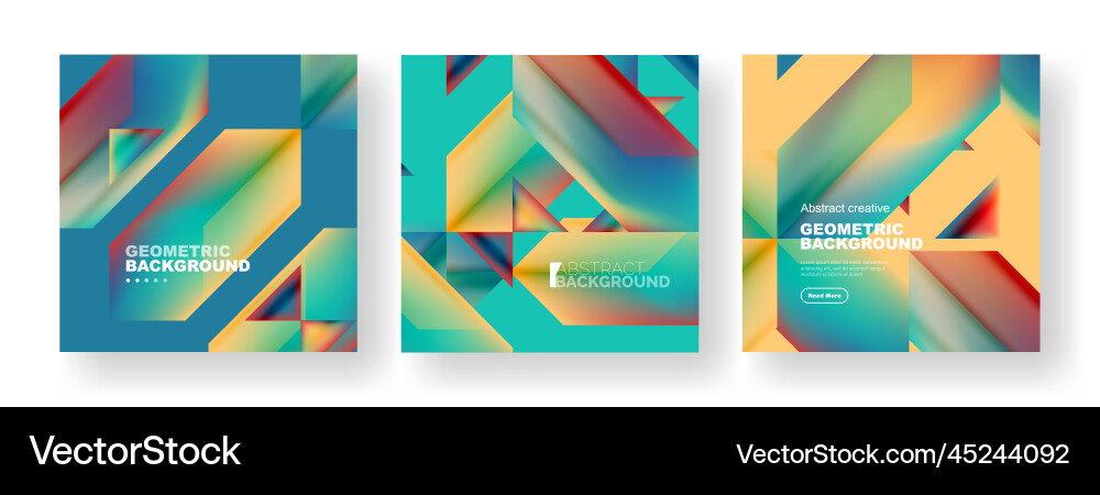 Set of abstract geometric poster Royalty Free Vector Image