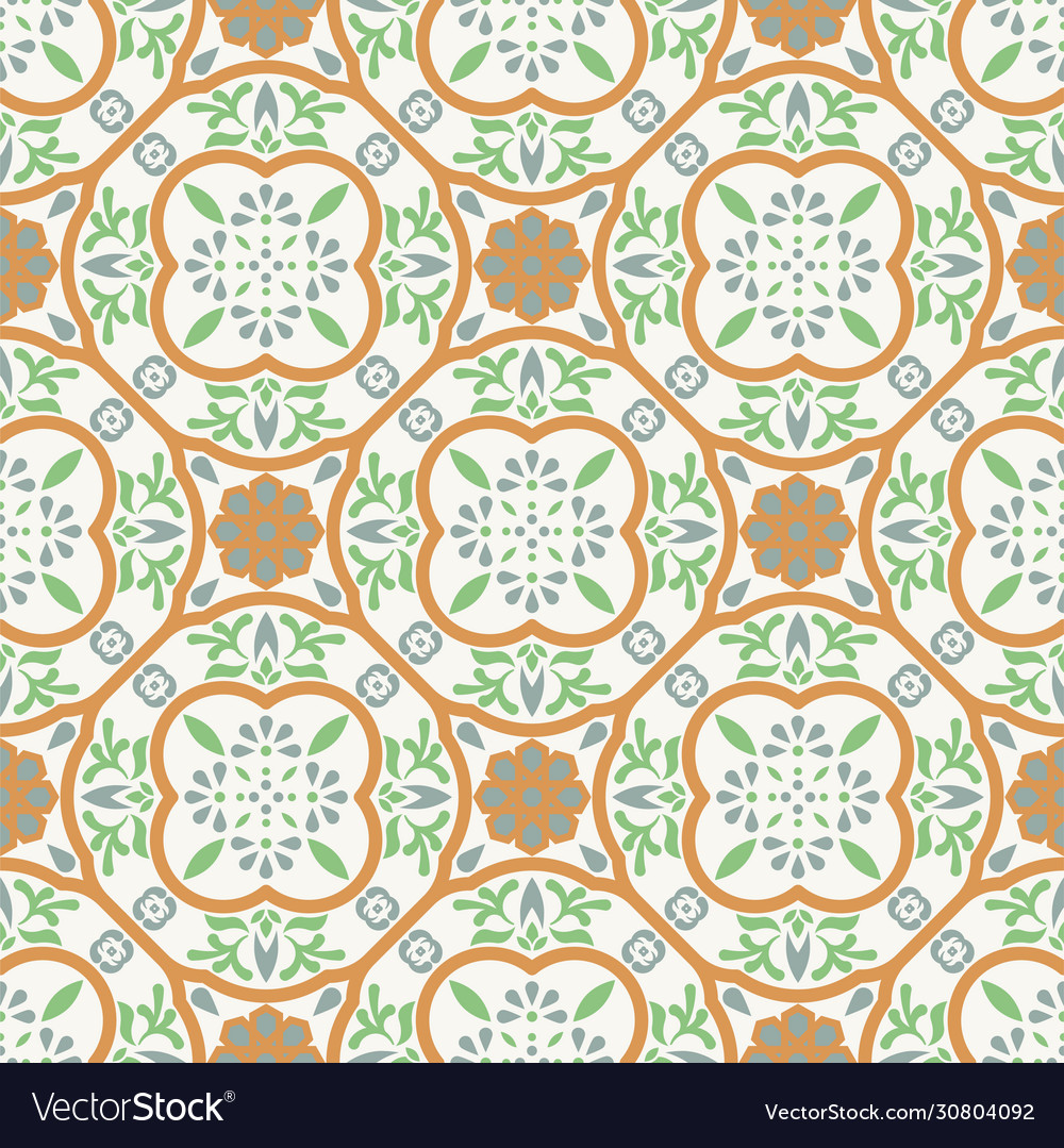 Spanish pattern tile seamless pattern Royalty Free Vector