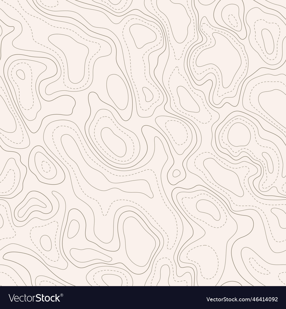 Topographic map seamless pattern background topo Vector Image